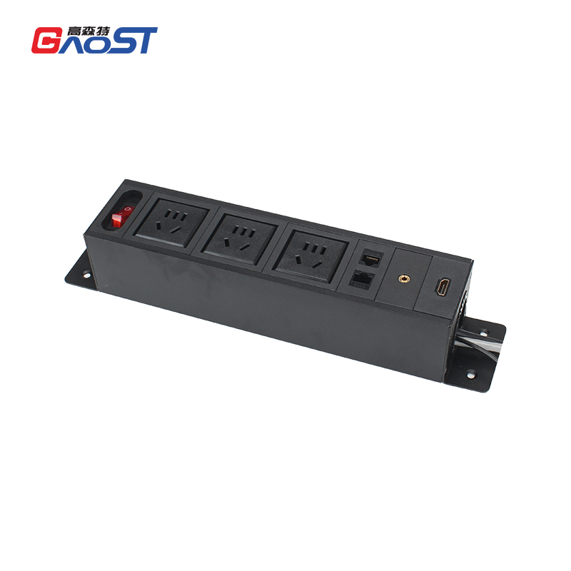 New Design Multimedia Retractable Power Strip Mould Mount On Cat6 10ft ...