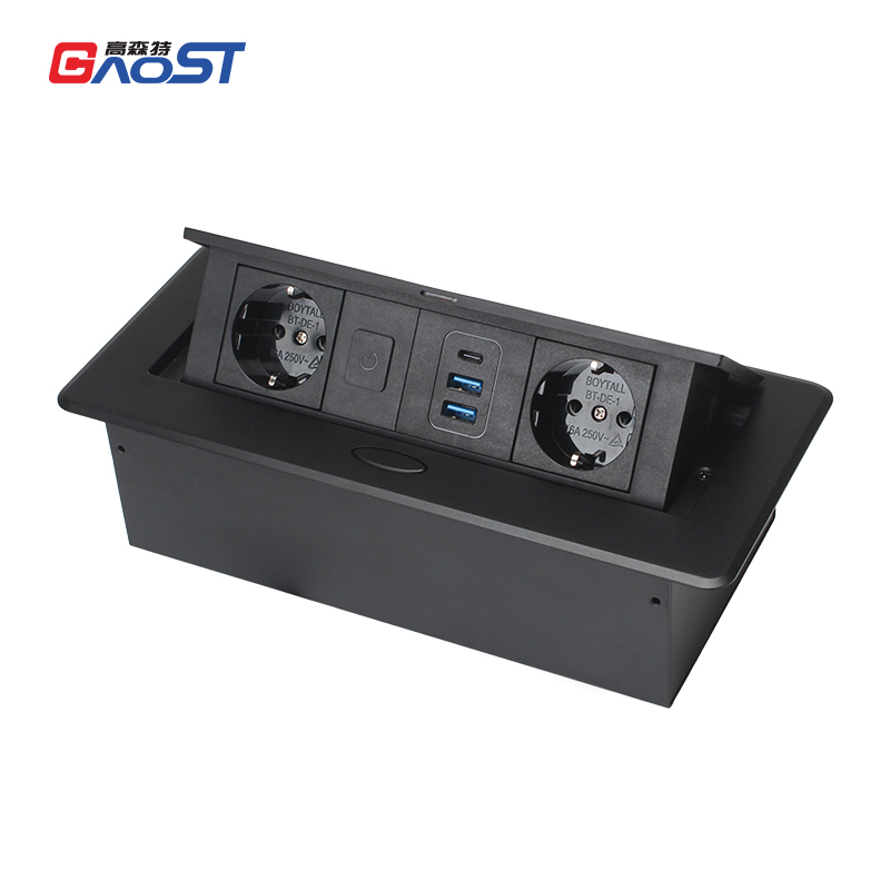 Conference Table Pop Up Schuko Socket With USB-A/C Charging and Switch ...