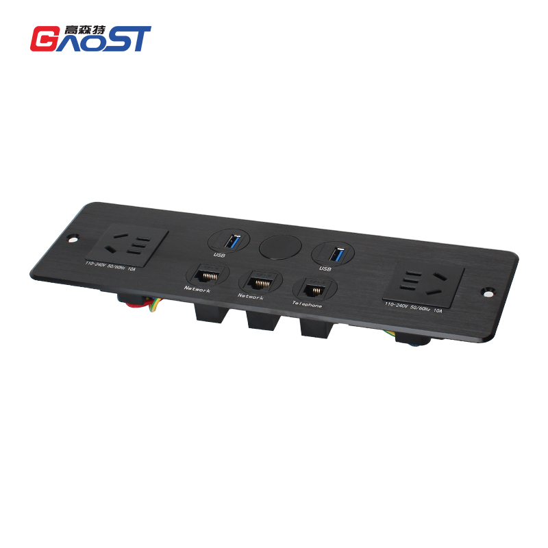 Media hub desktop data box built in 2 AC ways power socket with weak ...